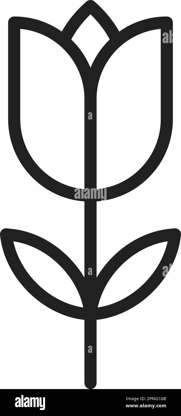 Tulip icon vector image. Suitable for mobile apps, web apps and print ...