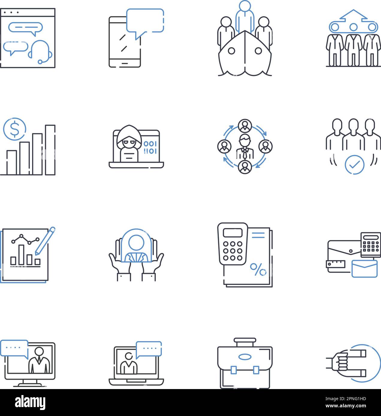 Business leadership school line icons collection. Mastery, Strategy ...