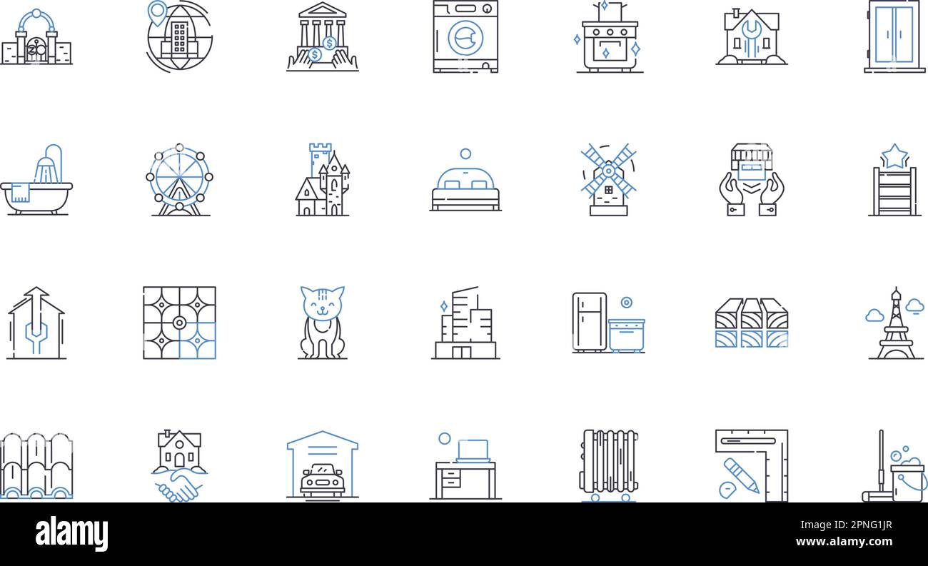 Mess Management line icons collection. Efficiency, Organization ... Mess Management line icons collection. Efficiency, Organization ...