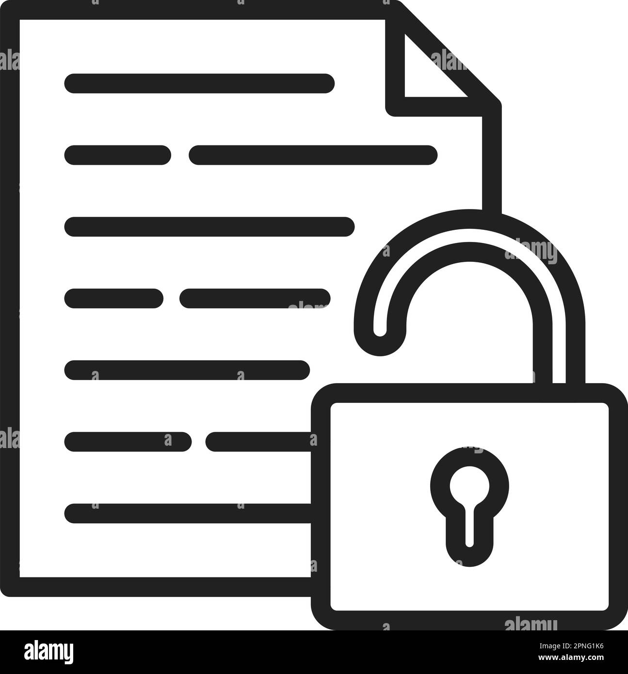 Unlock Documents icon vector image. Suitable for mobile apps, web apps and print media Stock ...
