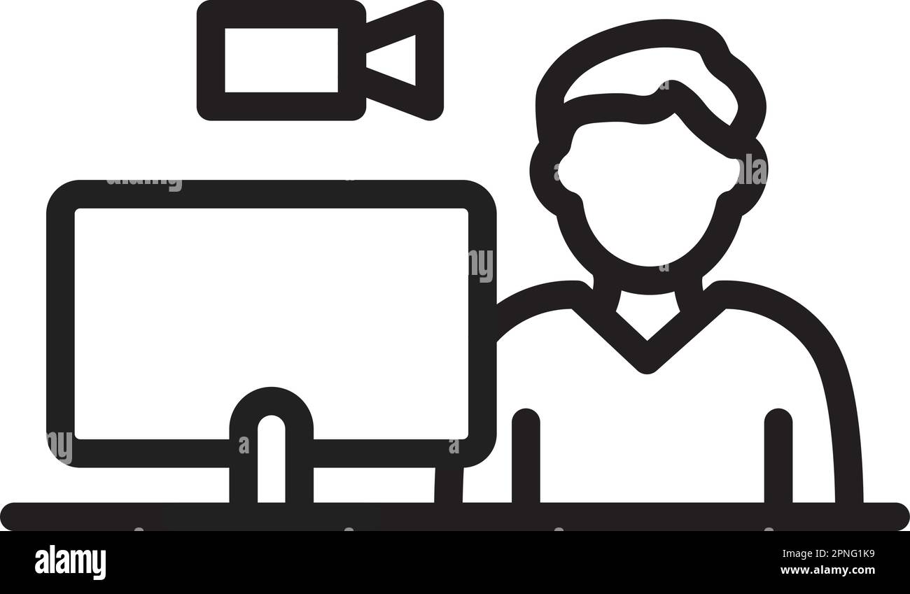 Video Call icon vector image. Suitable for mobile apps, web apps and ...