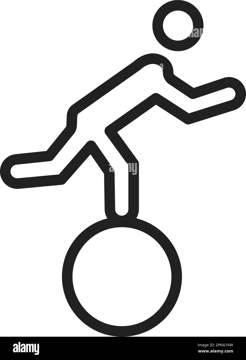 Walking on Ball icon vector image. Suitable for mobile apps, web apps ...