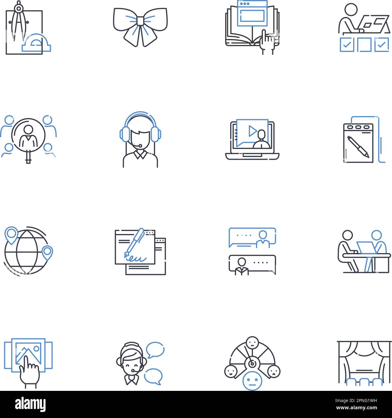 Jobber line icons collection. Scheduling, Invoicing, Quoting ...