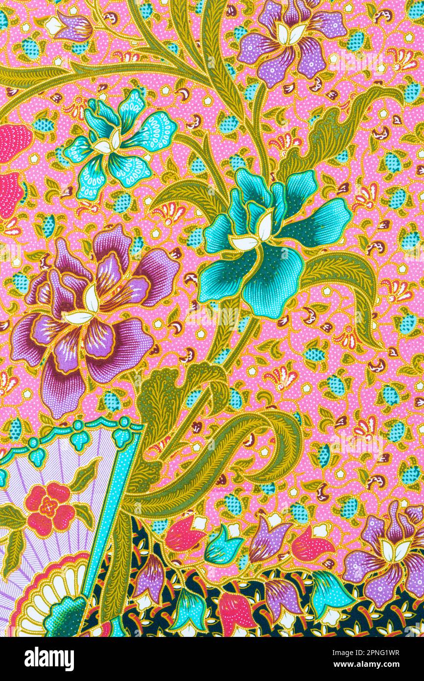 Beautiful of art Malaysian and Indonesian Batik Pattern Stock Photo - Alamy