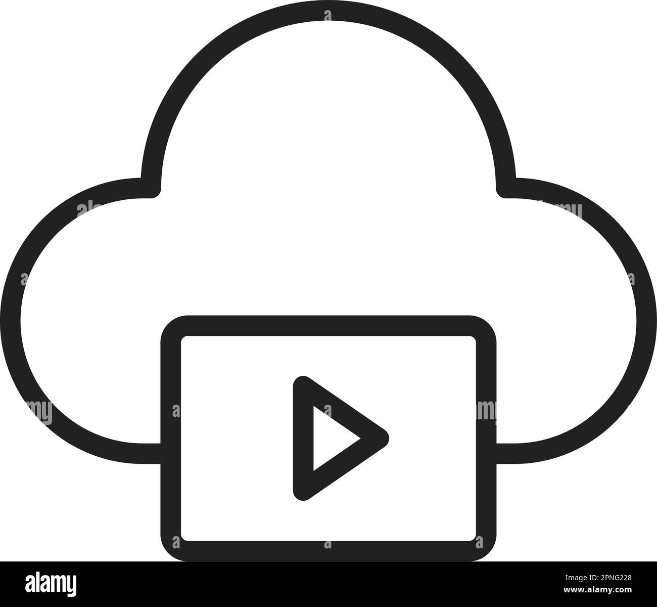 Videos on Cloud icon vector image. Suitable for mobile apps, web apps and print media Stock ...