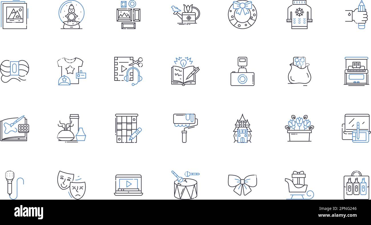 Strategic move line icons collection. Gambit, Maneuver, Plan, Tactic ...