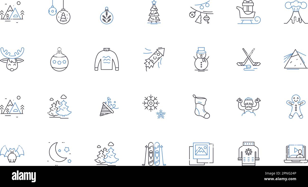 Freezing line icons collection. Cold, Ice, Frost, Snow, Subzero ...