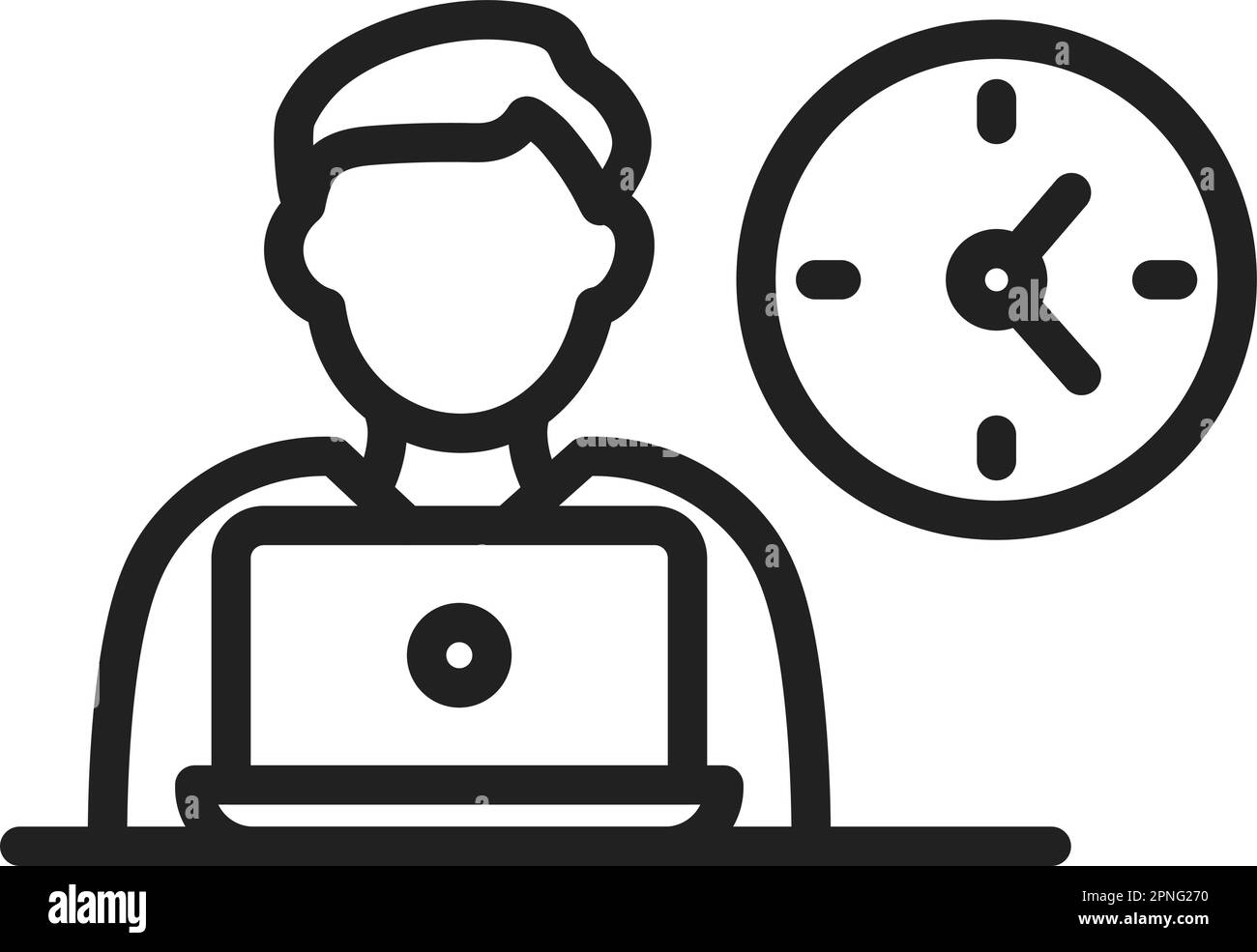 Working Time icon vector image. Suitable for mobile apps, web apps and print media Stock Vector ...