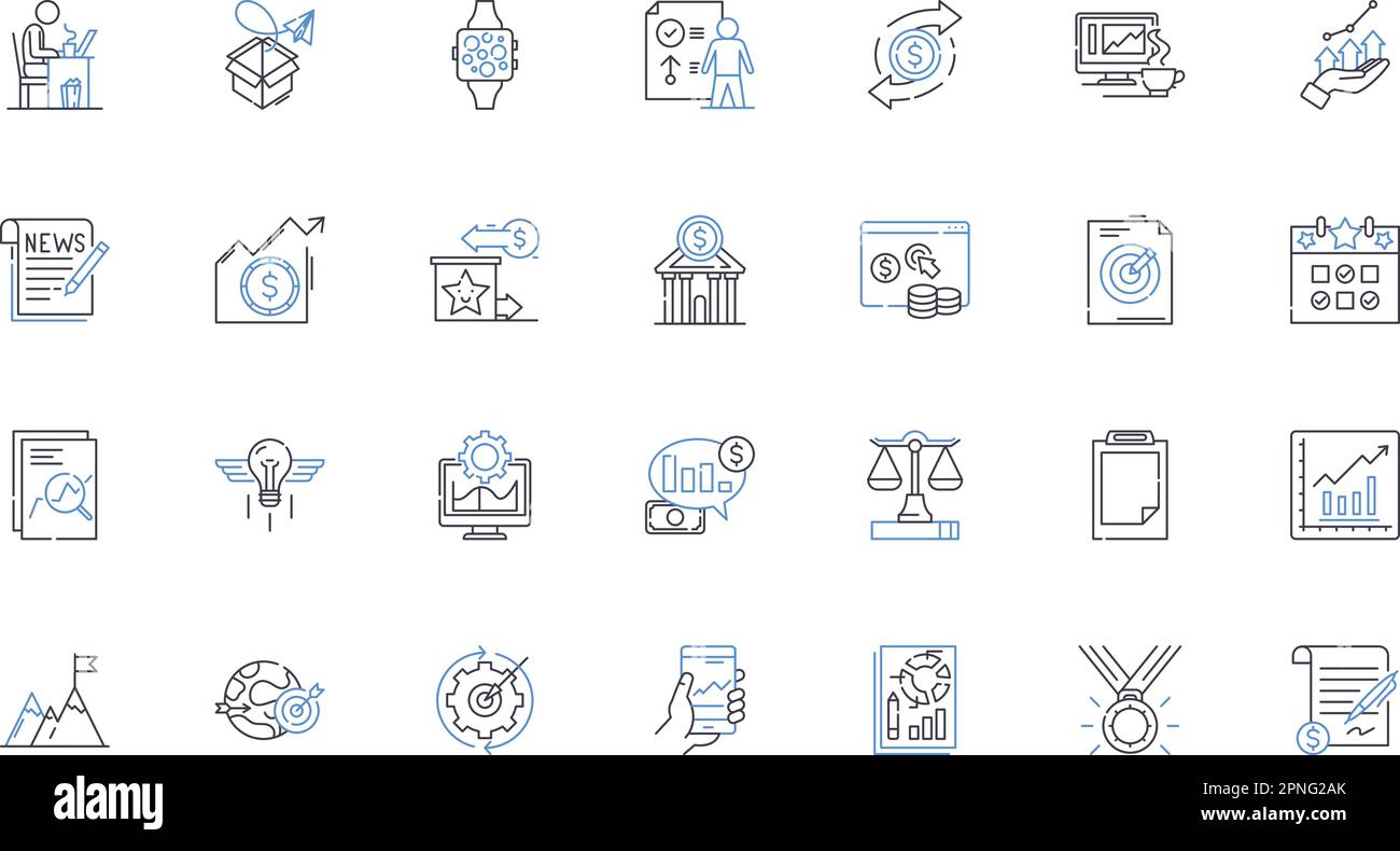 Enterprise growth line icons collection. Expansion, Innovation, Progress, Development ...