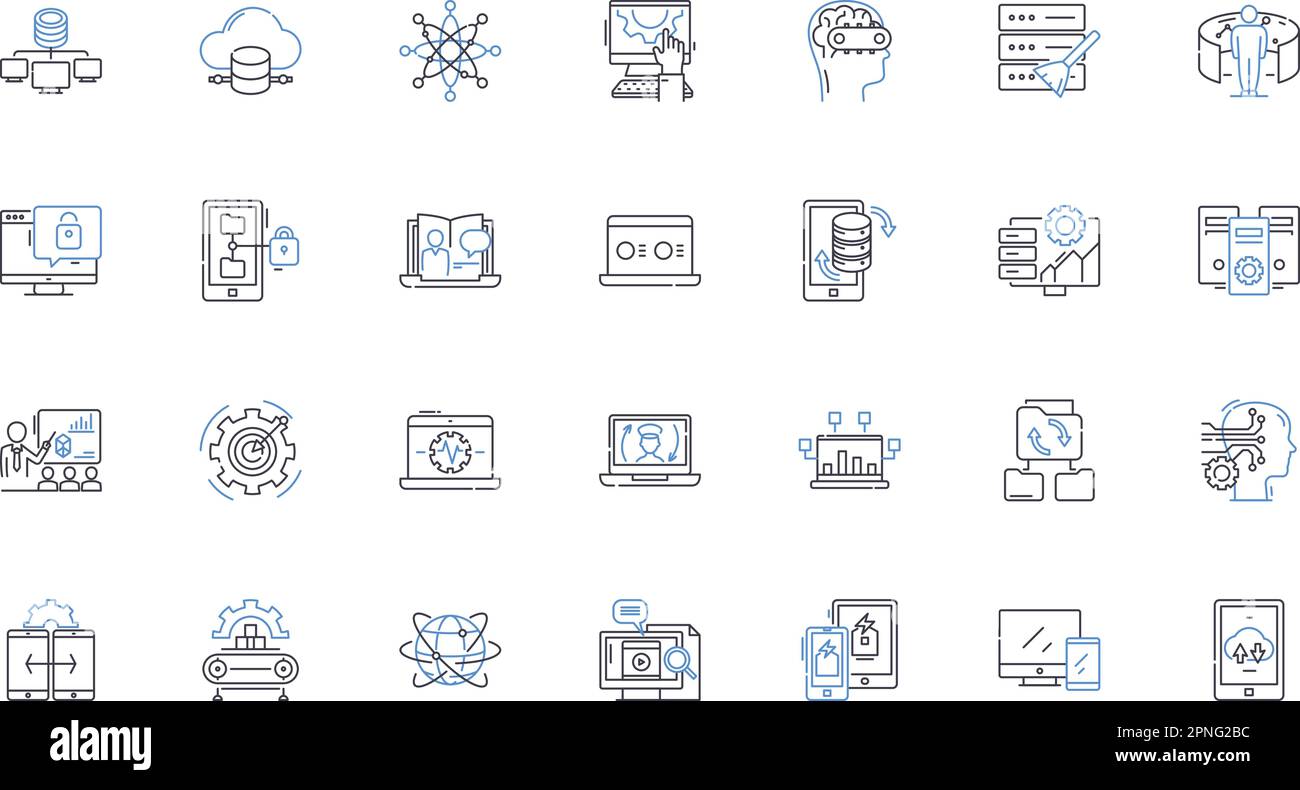 Virtual buttons line icons collection. Interface, Virtual, Touchscreen ...