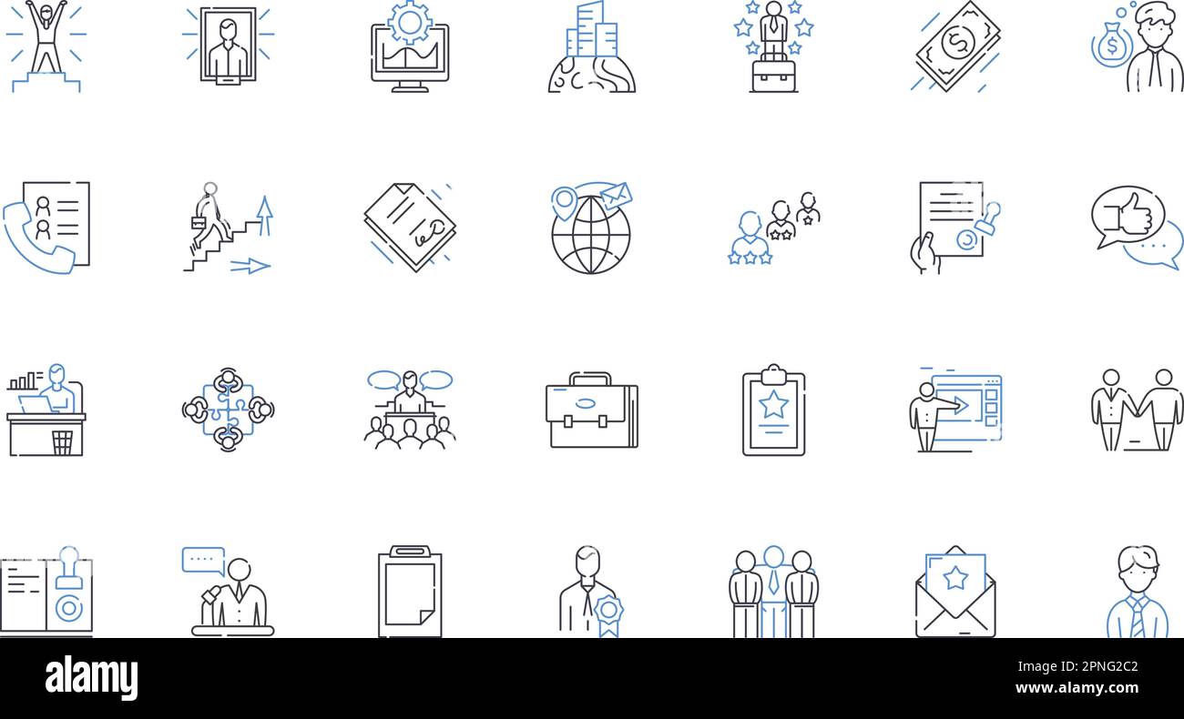 Branding Expert line icons collection. Strategy, Identity, Reputation ...