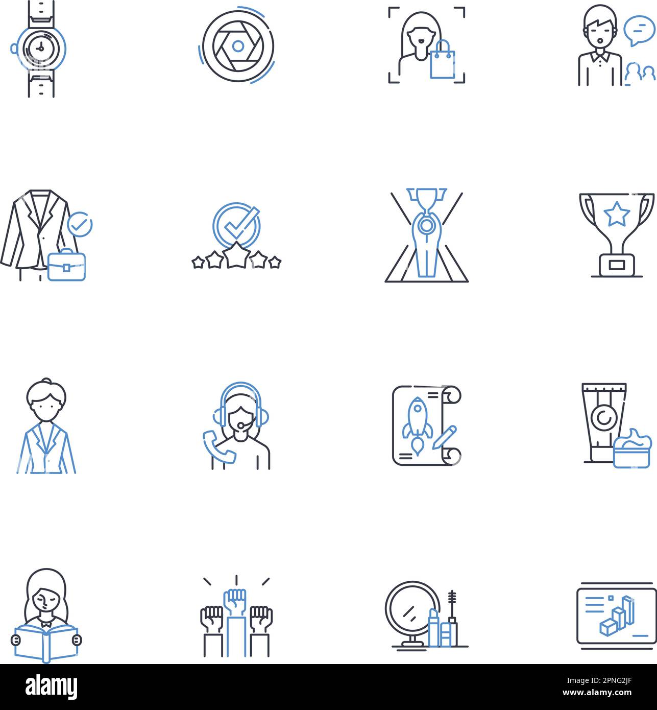 Gender Justice Line Icons Collection Equality Empowerment Equity