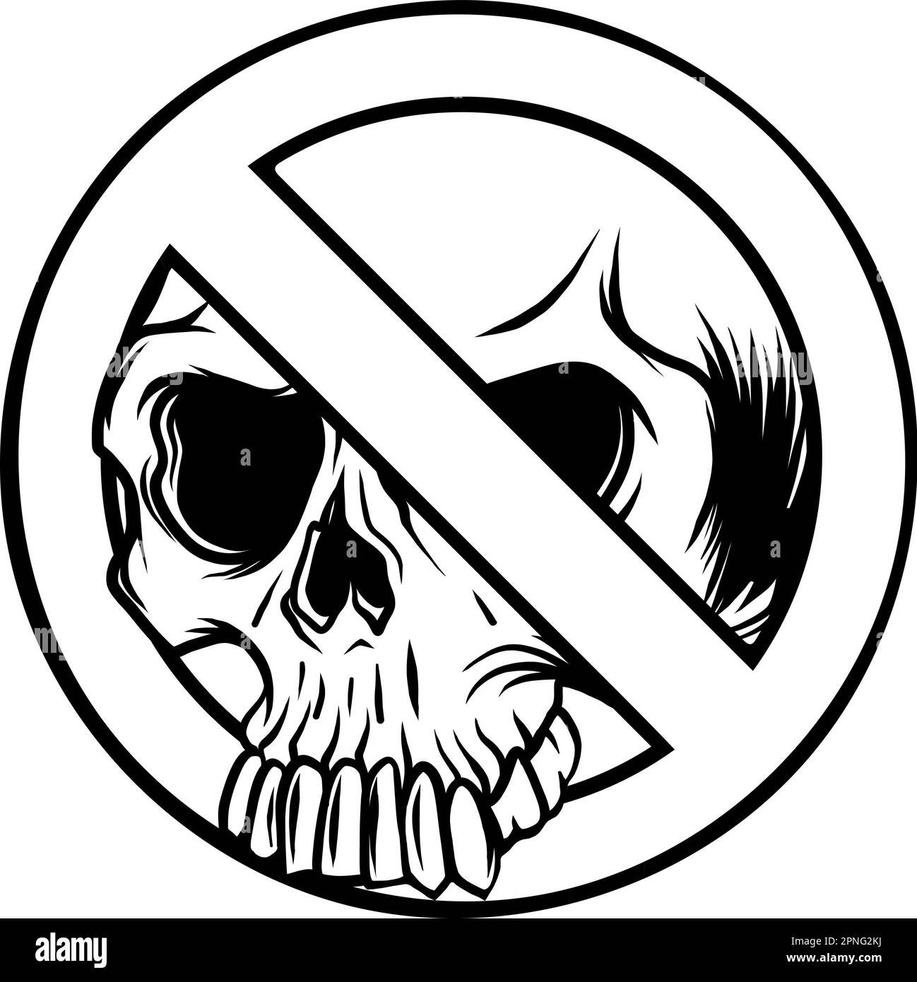Poison sign red background skull Black and White Stock Photos & Images ...