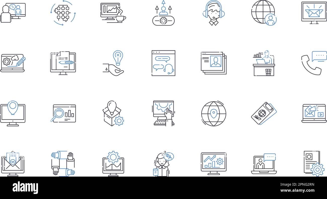 Commercial workforce line icons collection. Employment, Staffing ... Commercial workforce line icons collection. Employment, Staffing ...