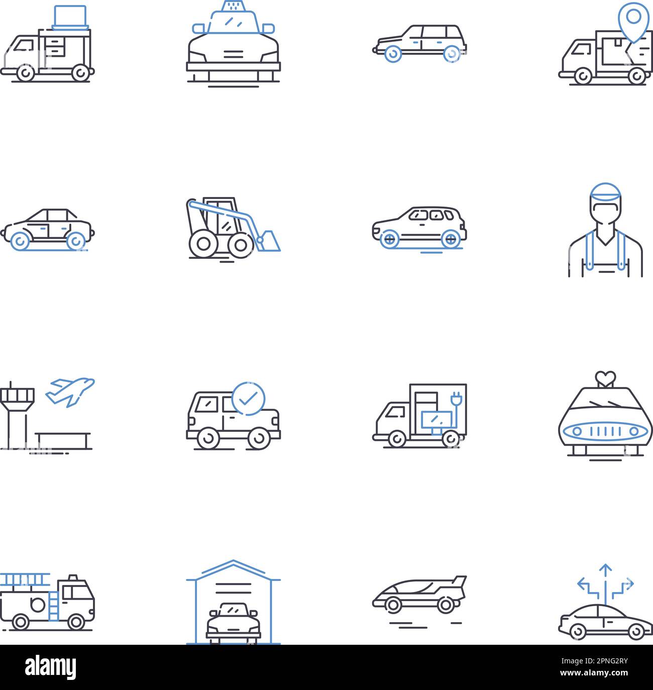 Commuting line icons collection. Traffic, Transportation, Train, Bus ...