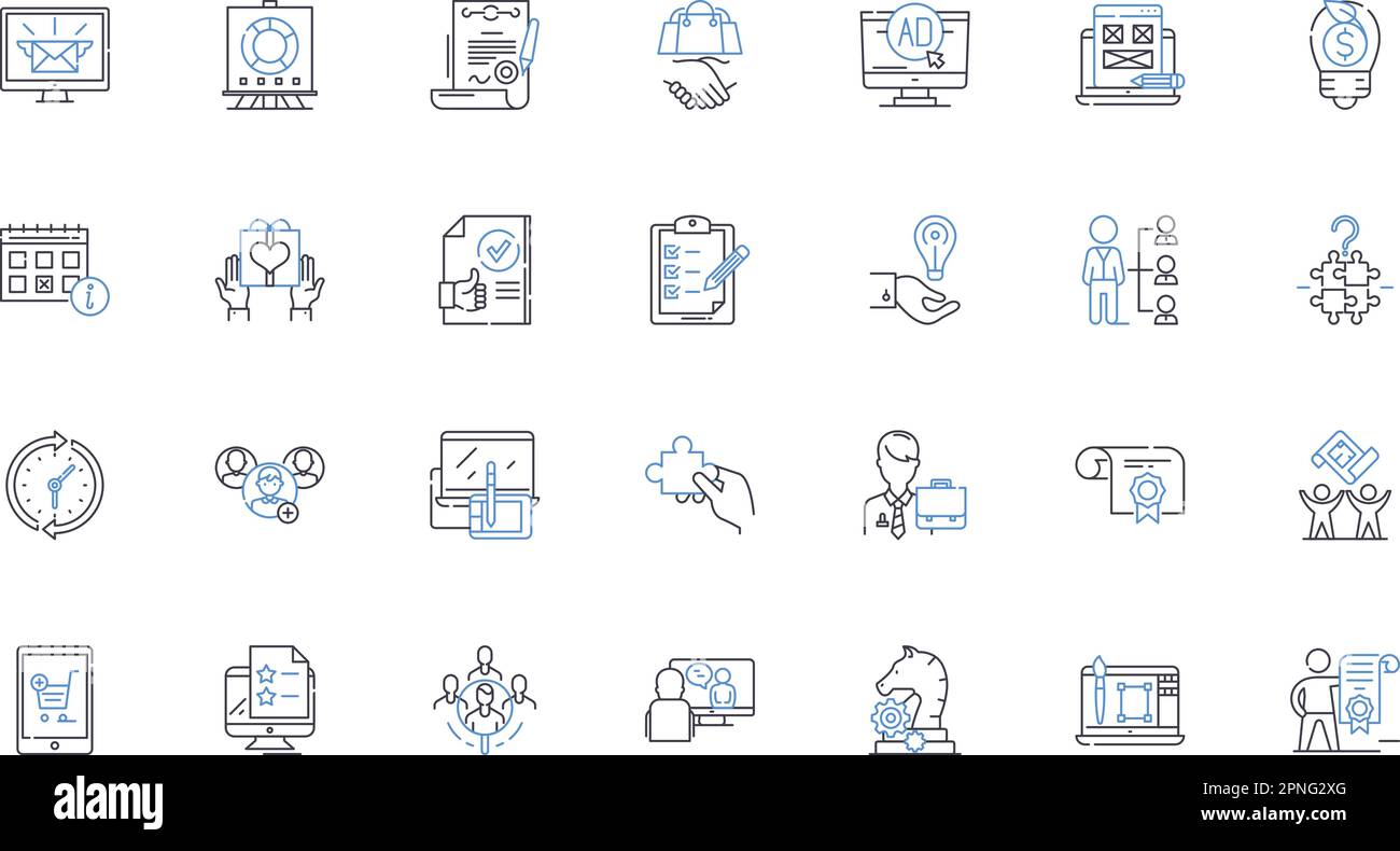 Communication And Message Line Icons Collection Language Dialogue Expression Transmission