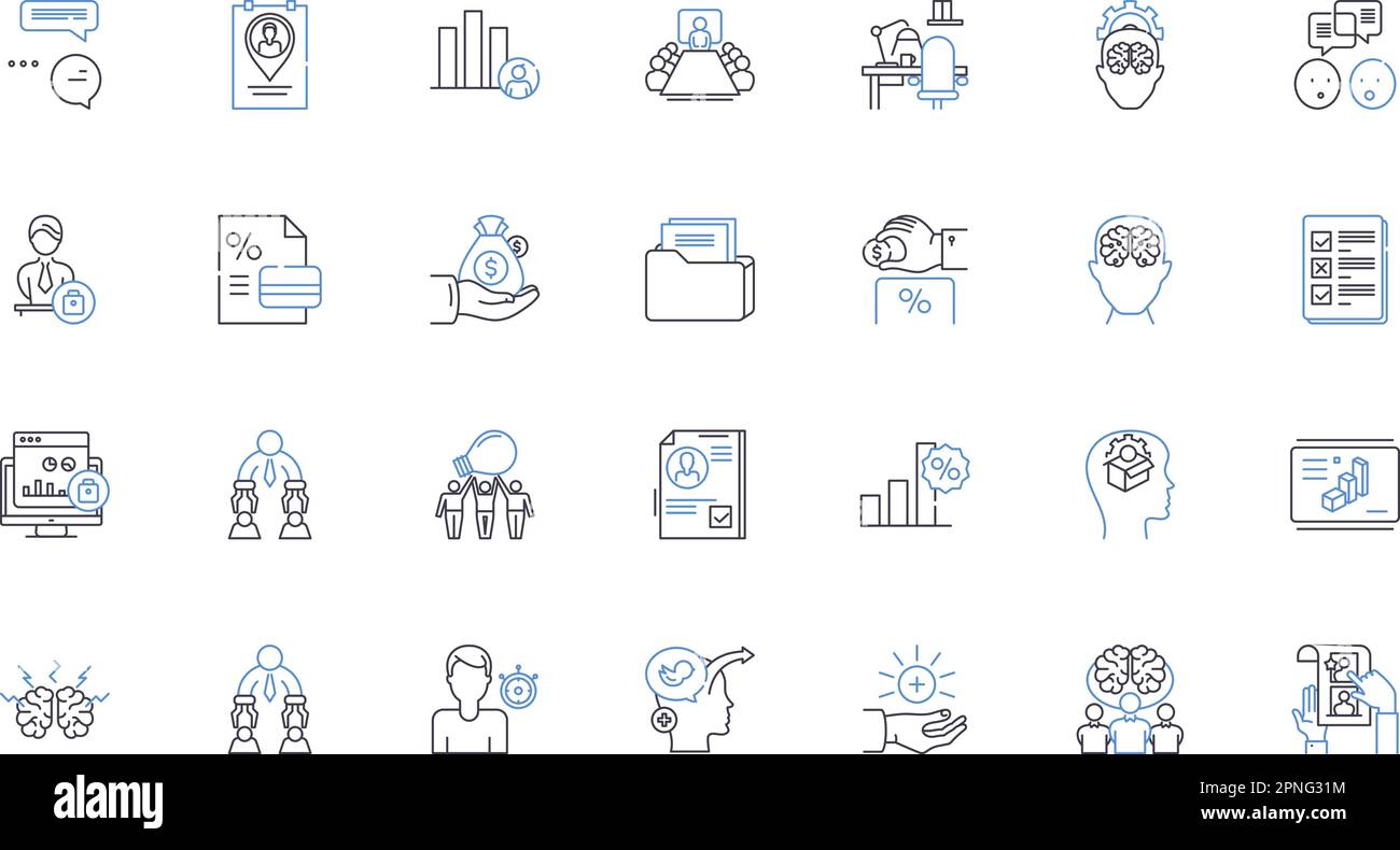 Performance Evaluation Line Icons Collection Assessment Feedback