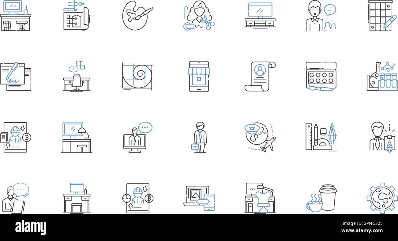 Tech Maverick line icons collection. Innovation, Disruption, Creativity ...