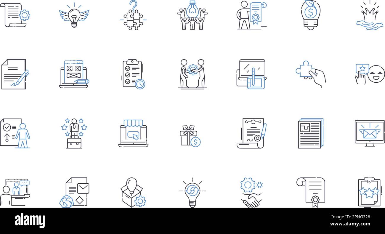 Product research line icons collection. Analysis, Innovation, Trends, Insight, Metrics, Strategy ...