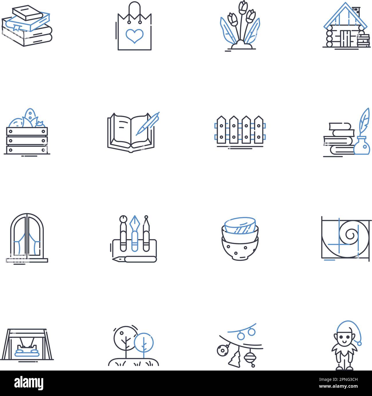 Intuitive business line icons collection. Perception, Insight, Vision ...