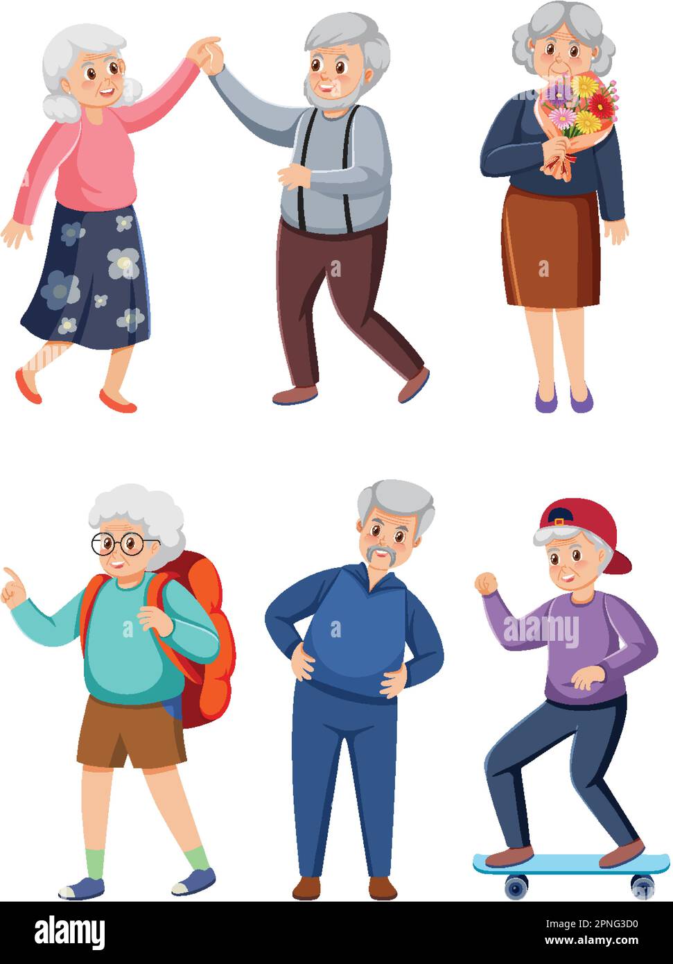 Set of old people characters illustration Stock Vector Image & Art - Alamy