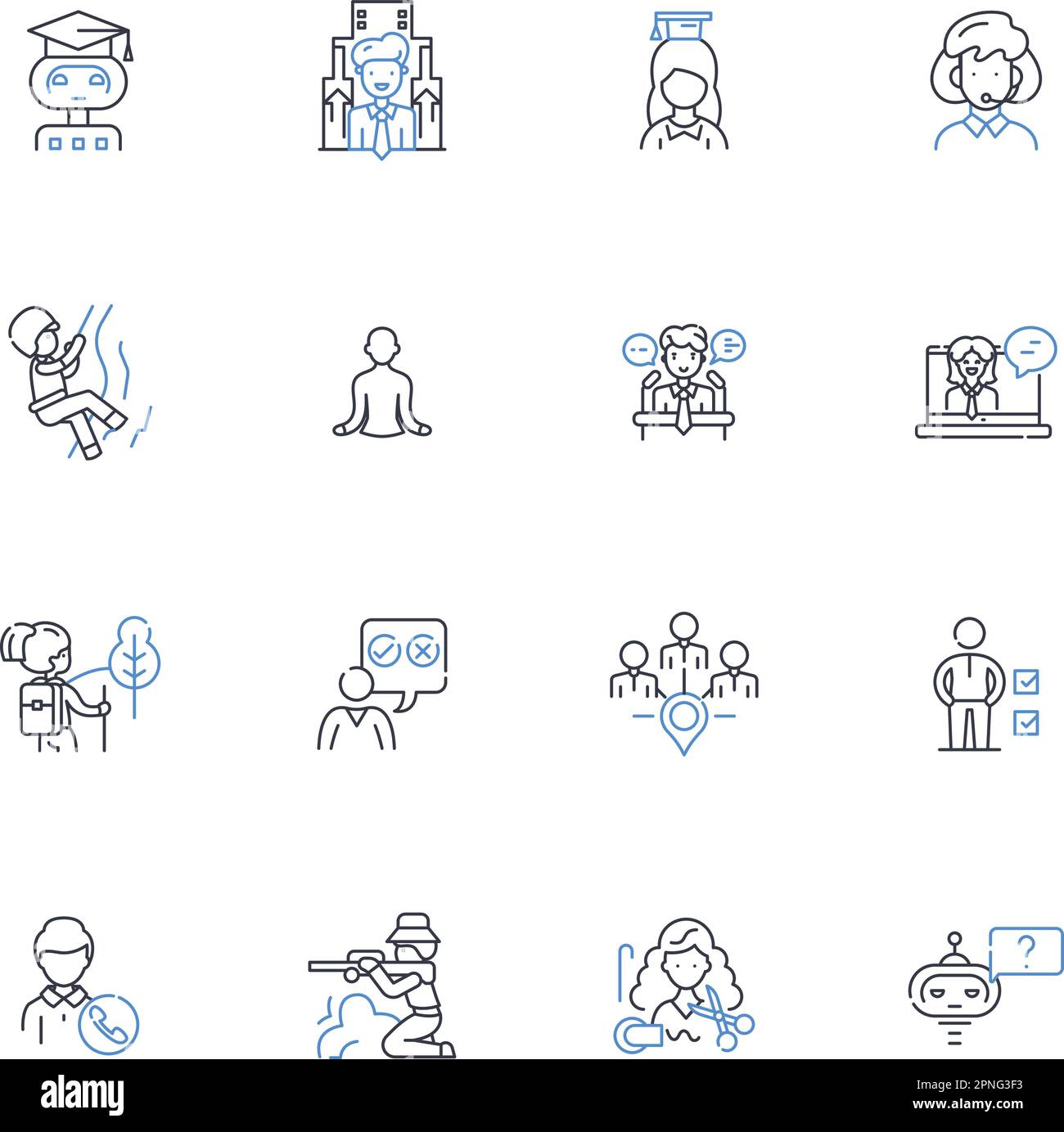 Simulacrums line icons collection. Duplication, Reproduction, Mimicry ...