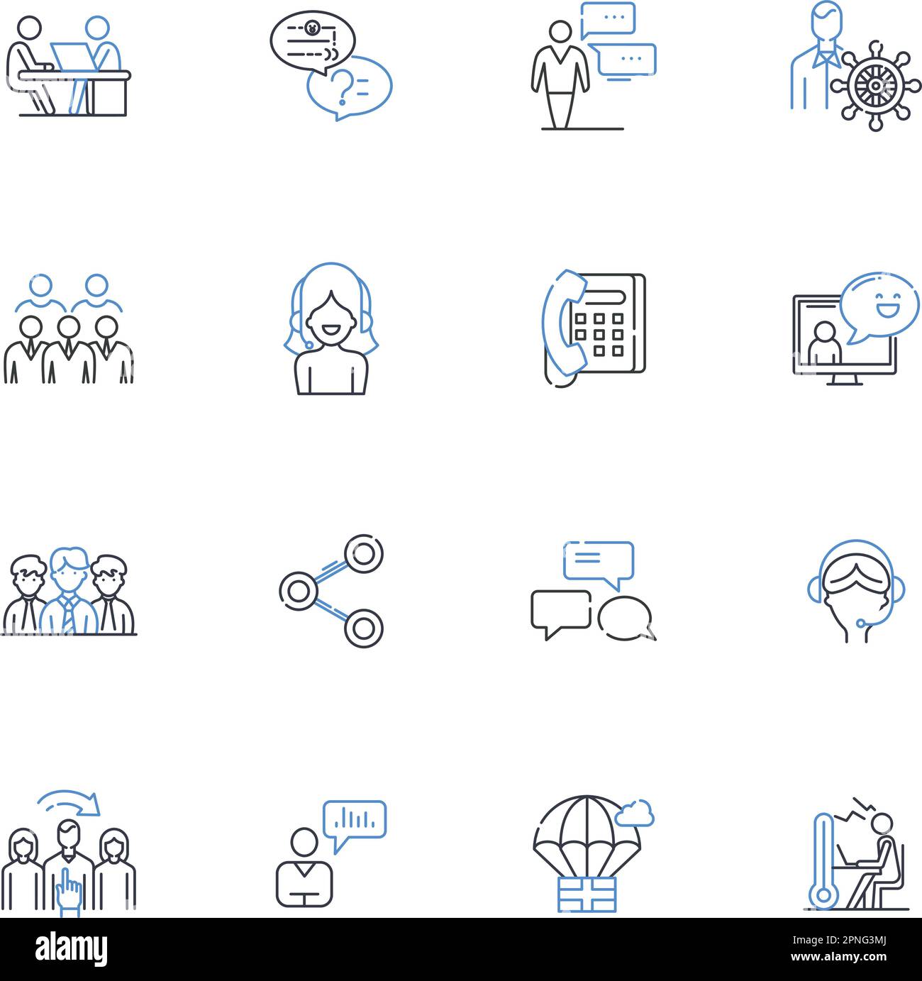 Technical aiding line icons collection. Assistive, Accessibility ...