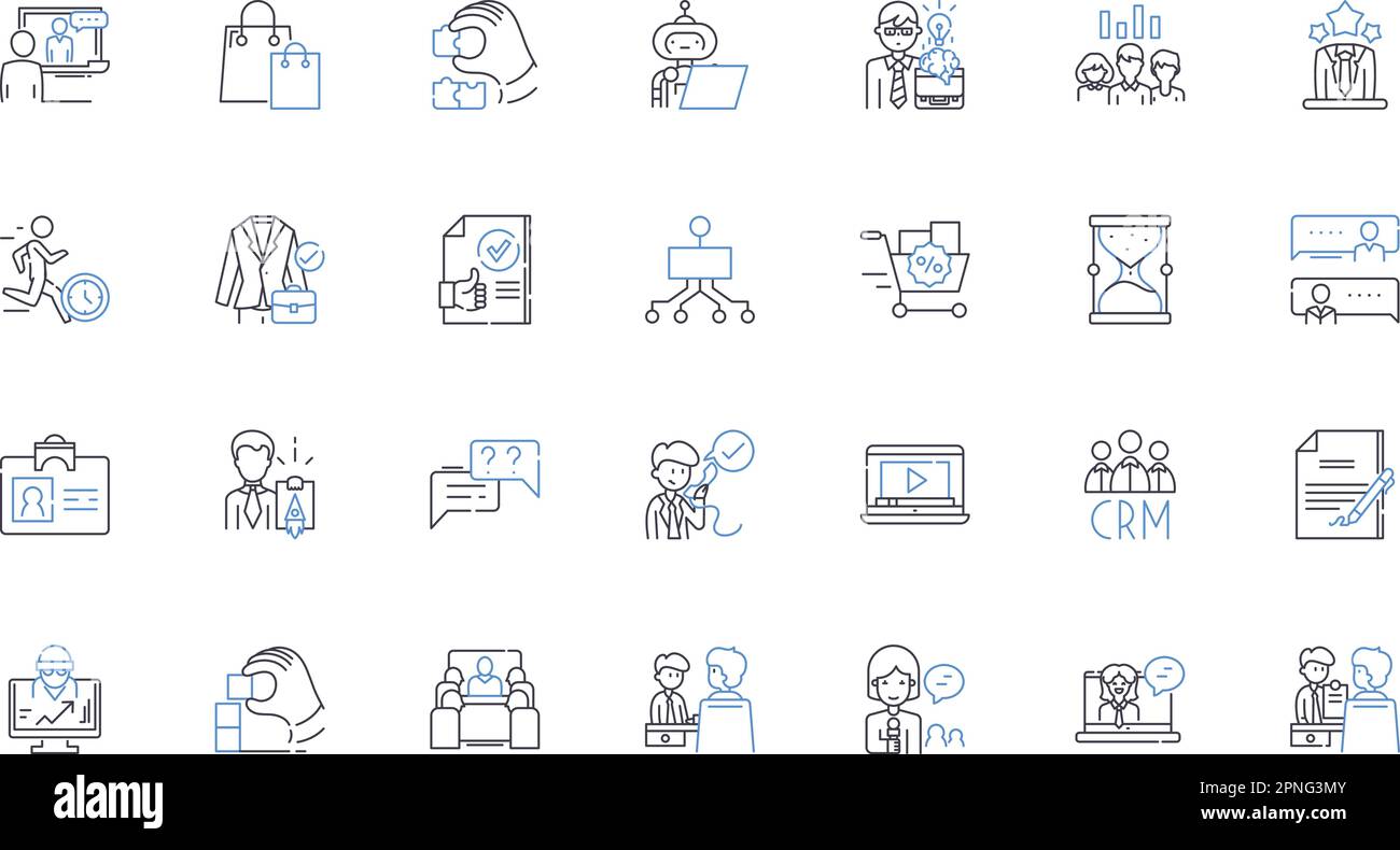 Occupation journey line icons collection. Exploration, Growth ...
