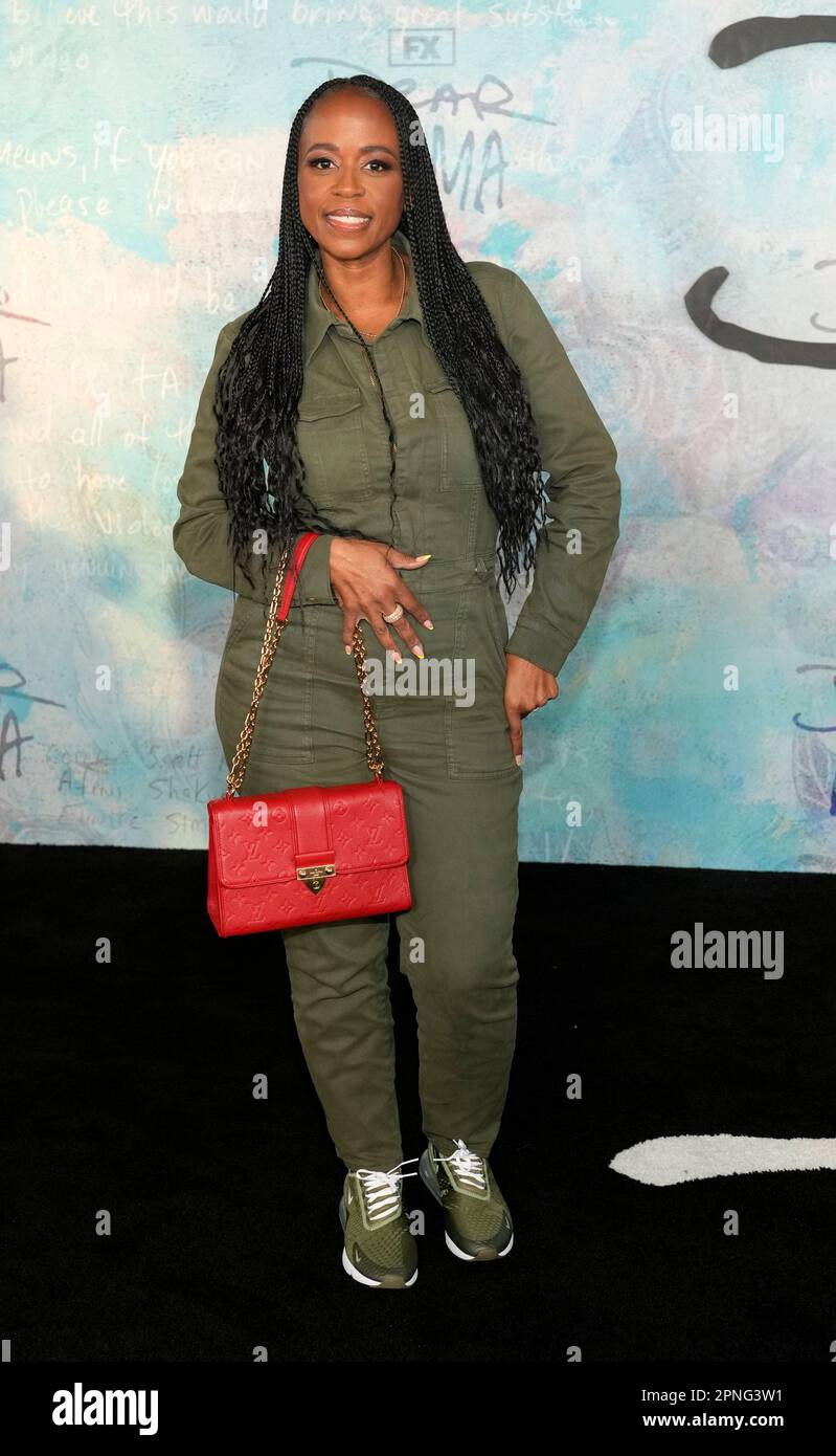 Shante Broadus poses at the premiere of the FX docuseries "Dear Mama ...