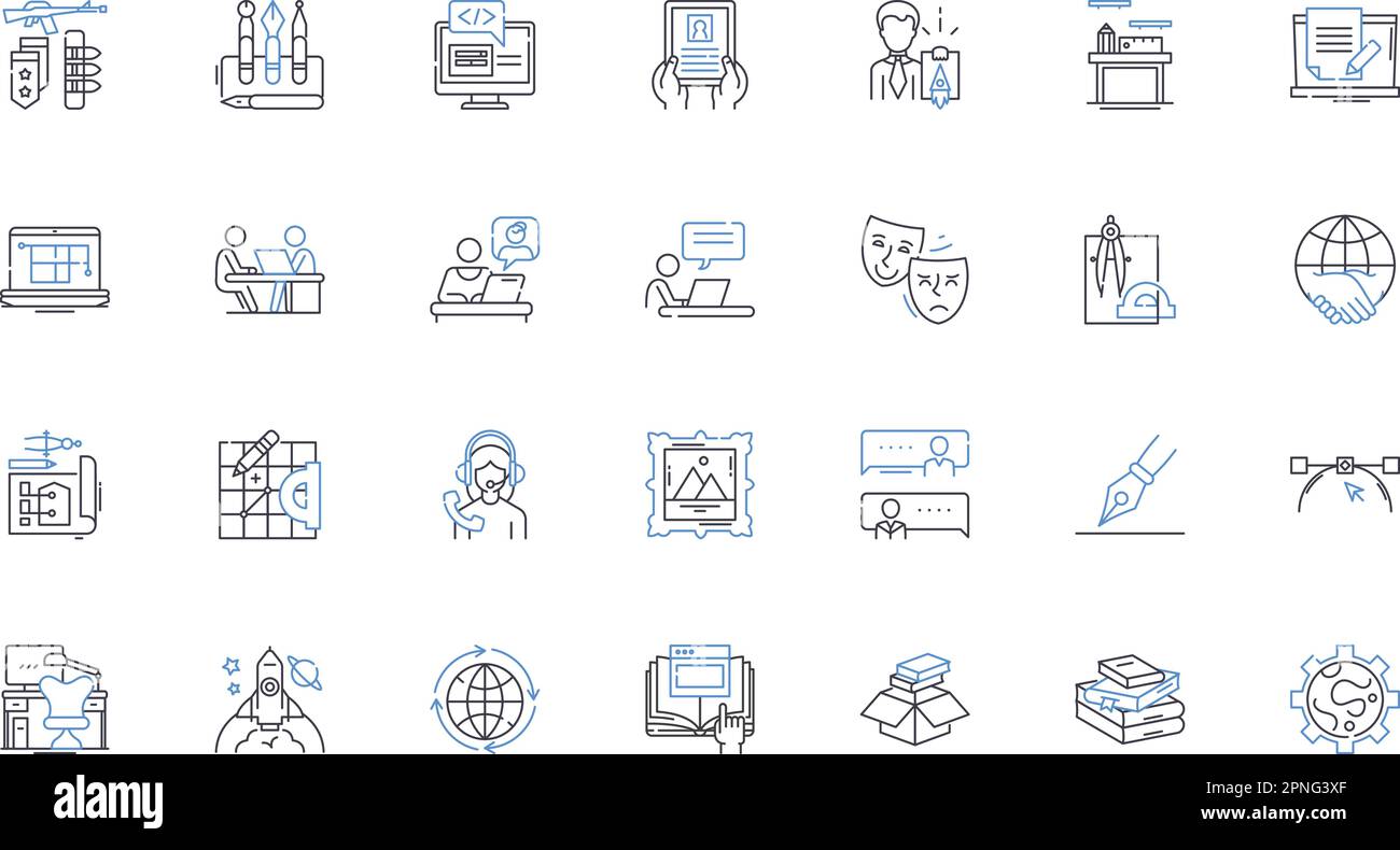 Side hustle line icons collection. Freelancing, Entrepreneurship, Gig ...