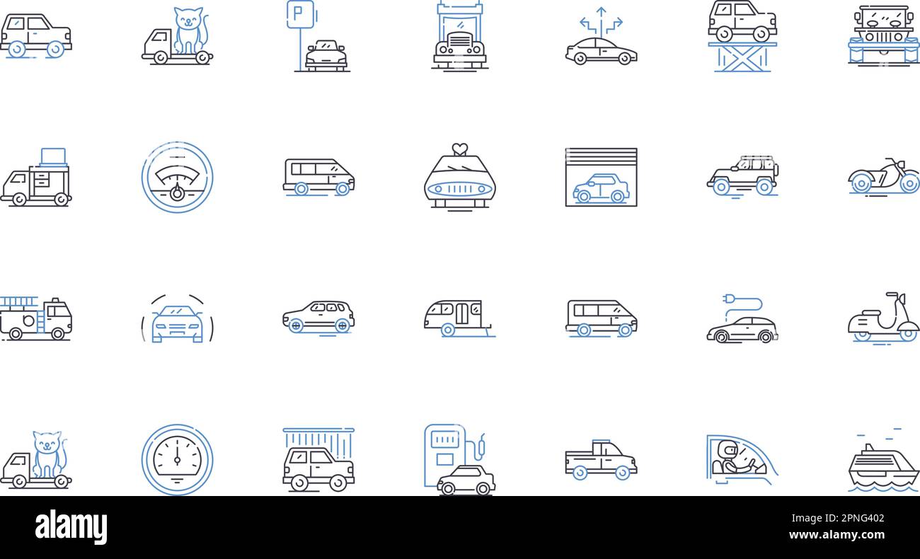Conveyance line icons collection. Transportation, Transfer, Shipment ...