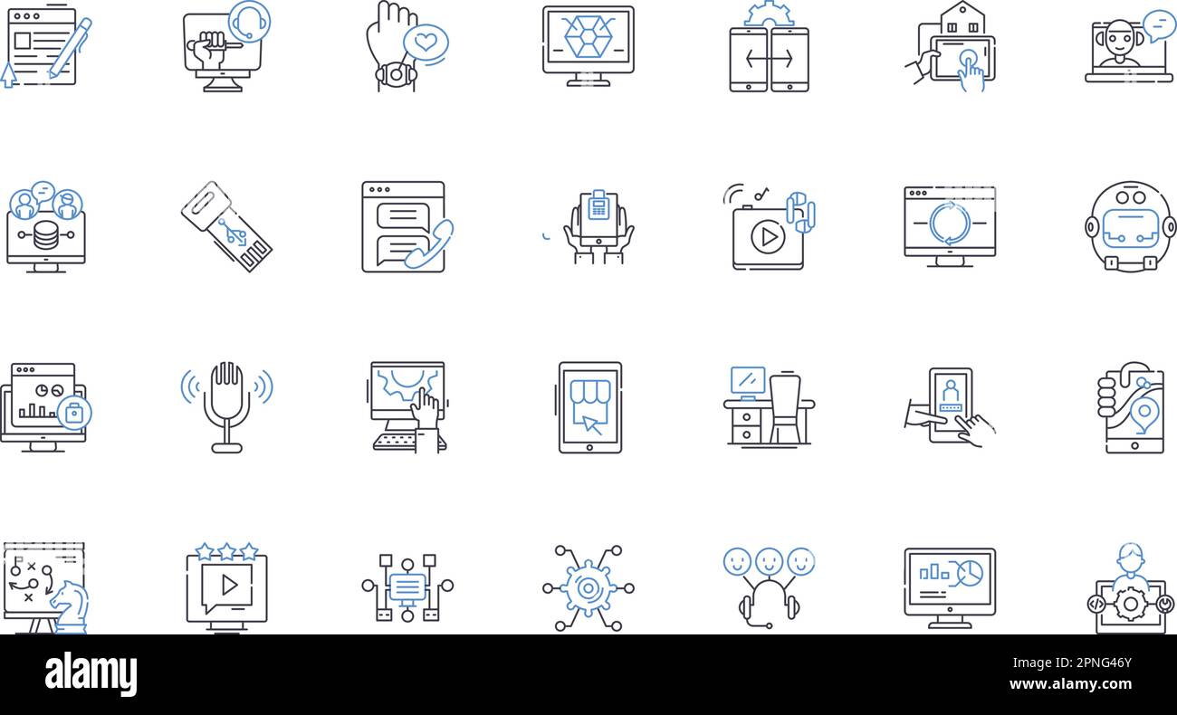 Cybersecurity intelligence line icons collection. Threats, Breaches ...