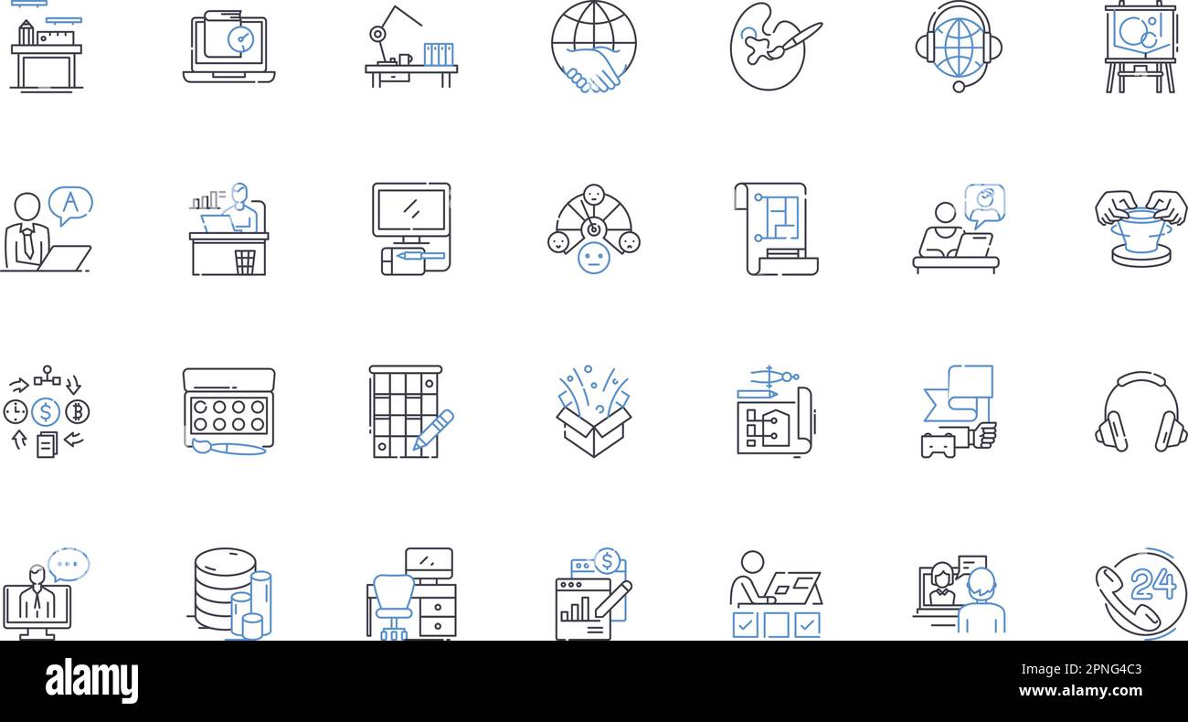 One-person operation line icons collection. Solo, Independent, Self ...