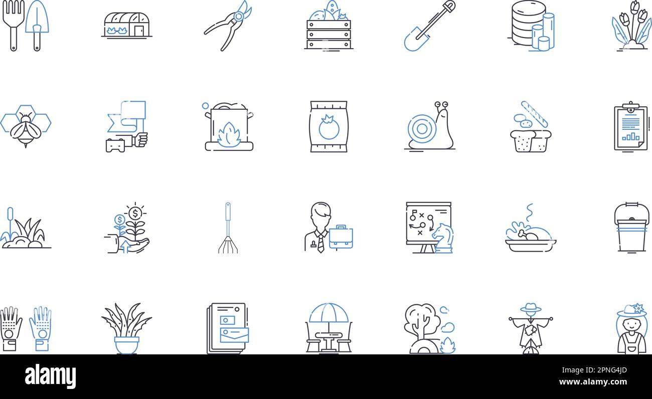 Brand marketing line icons collection. Strategy, Awareness, Positioning ...