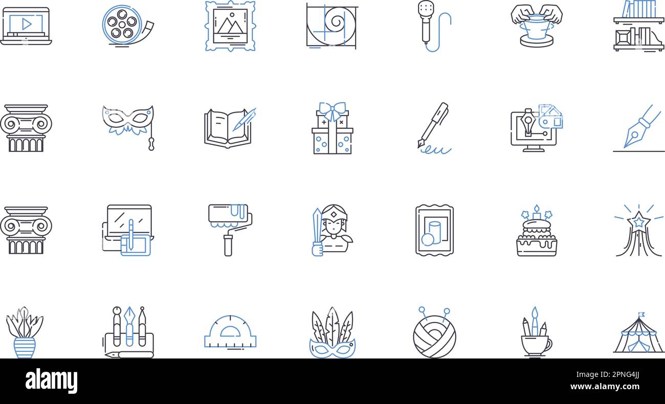 Resourceful minds line icons collection. Innovative, Creative, Adaptive ...
