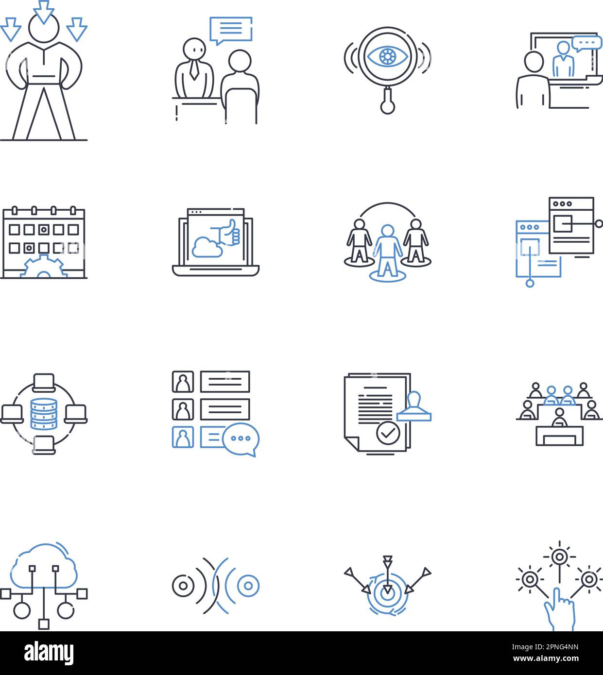 Customer Resources Line Icons Collection Support Knowledge
