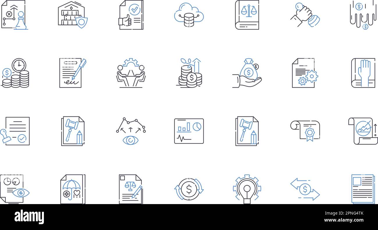 Barrister line icons collection. Lawyer, Advocate, Counsel, Litigator ...