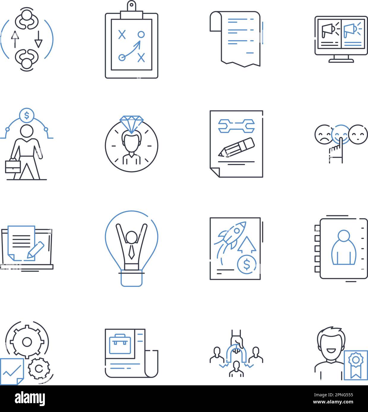 Firm advancement line icons collection. Expansion, Modernization ... Firm advancement line icons collection. Expansion, Modernization ...