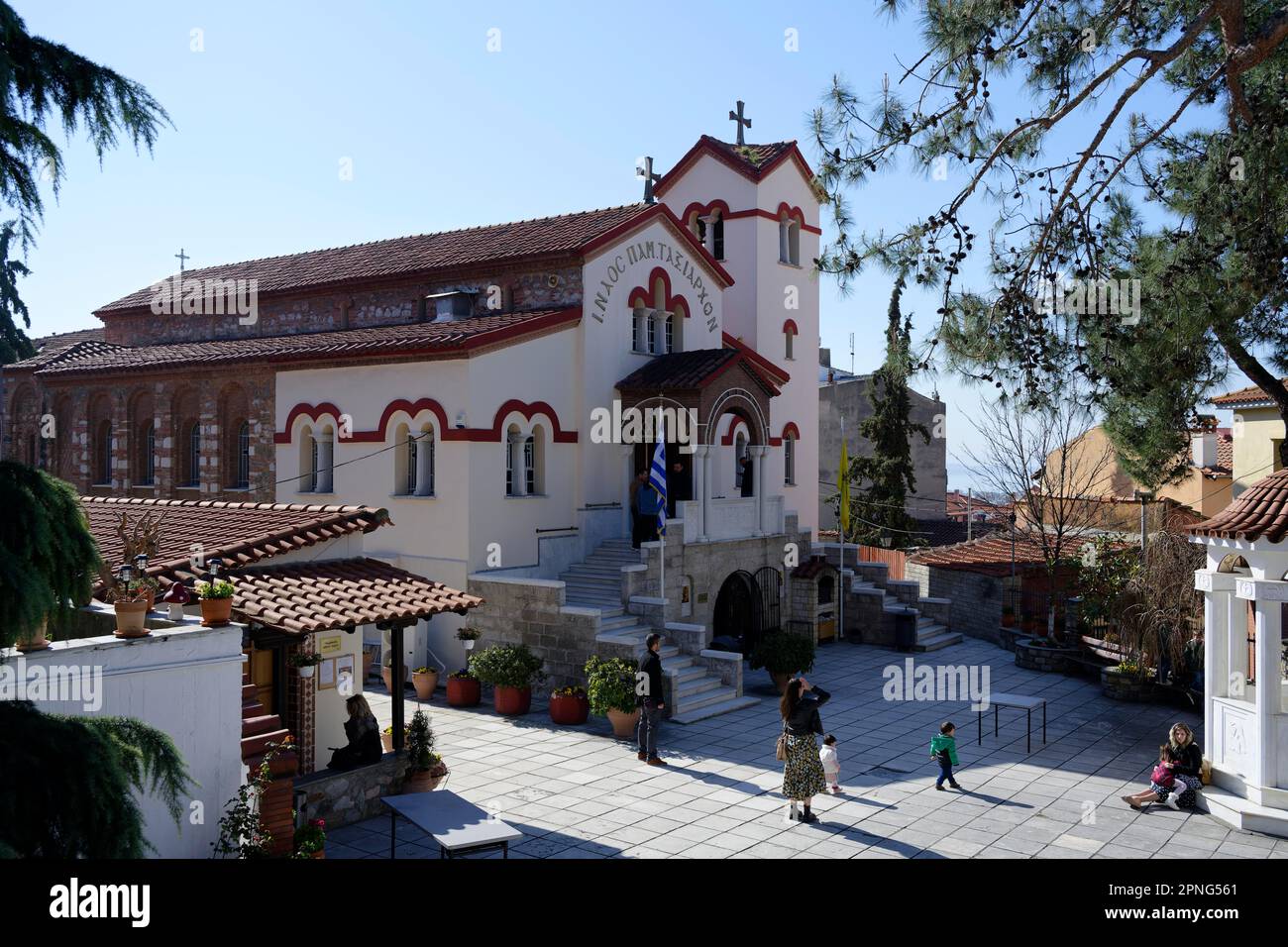 Pammegistoi Taxiarches Church, Agios Pavlos, Thessaloniki, Greece Stock Photo - Alamy