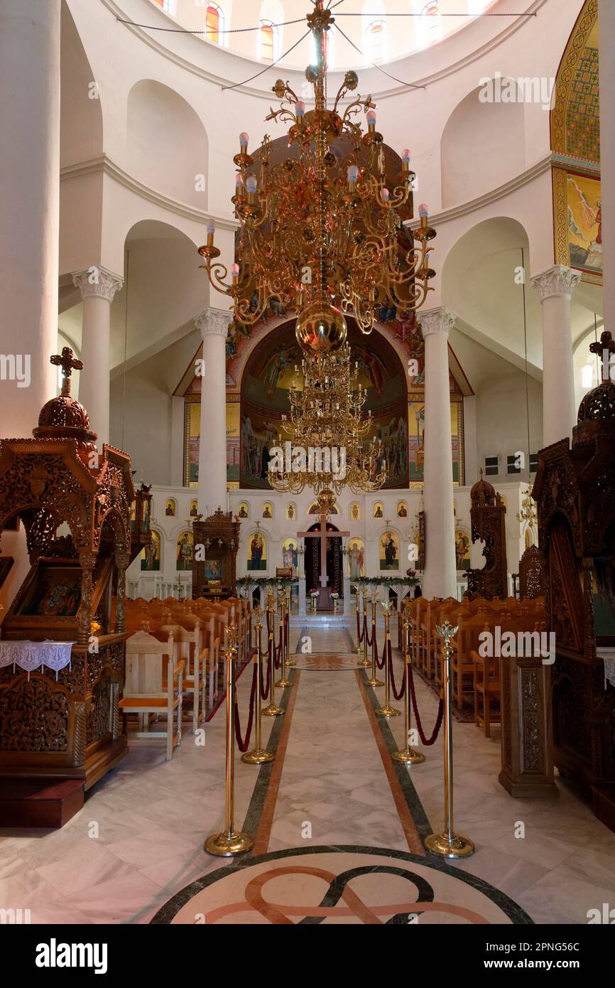 Church of Saint Paul (Agios Pavlos), interior view, Agios Pavlos, Thessaloniki, Greece Stock ...