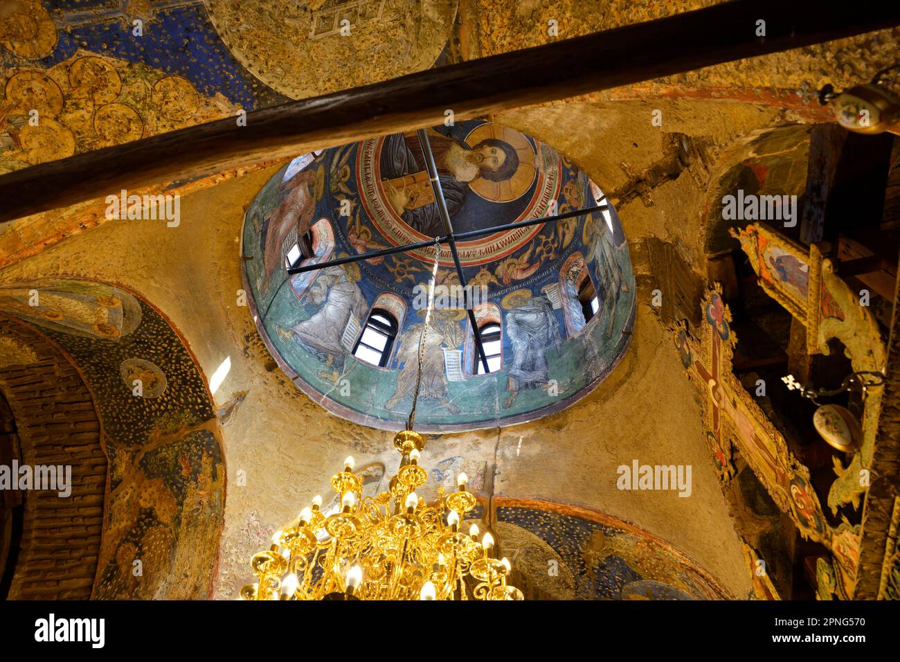Vlatadon Monastery, dome, interior view, Agios Pavlos, Thessaloniki, Greece Stock Photo - Alamy