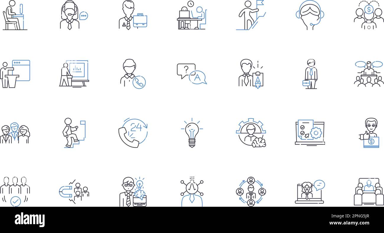 Colleagues line icons collection. Teammates, Coworkers, Allies ...