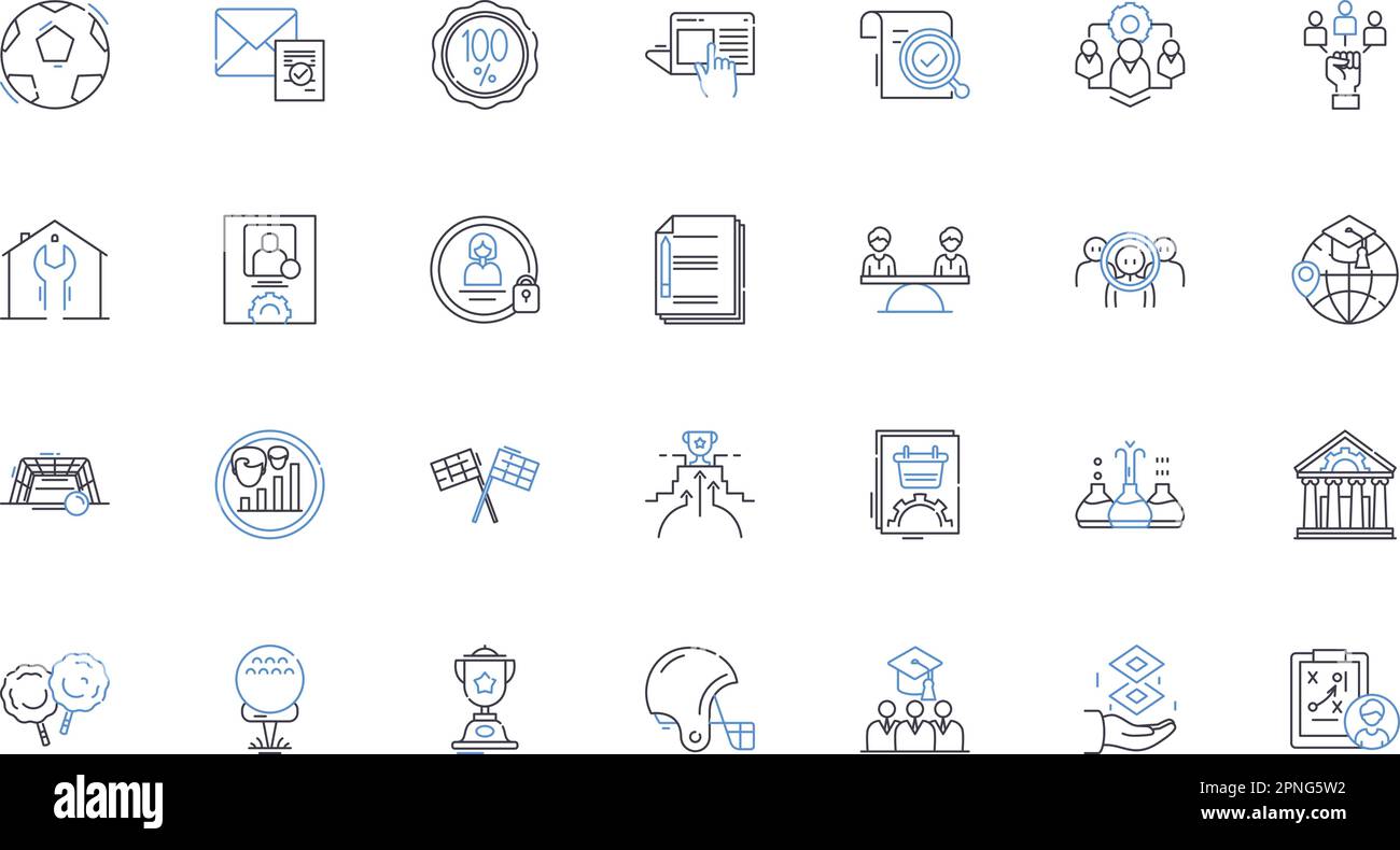 Competitive sports line icons collection. Rivalry, Contest, Match ...