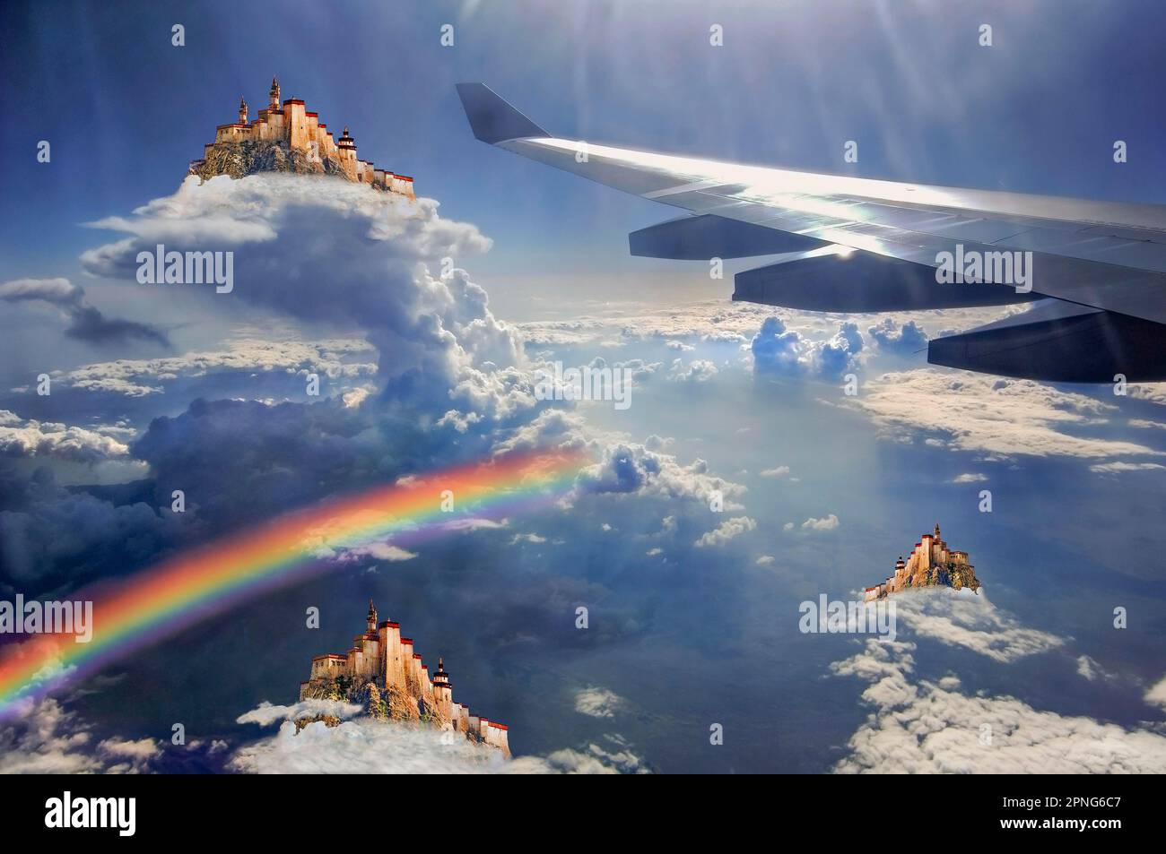 Composing, symbol image, castles in the air Stock Photo - Alamy