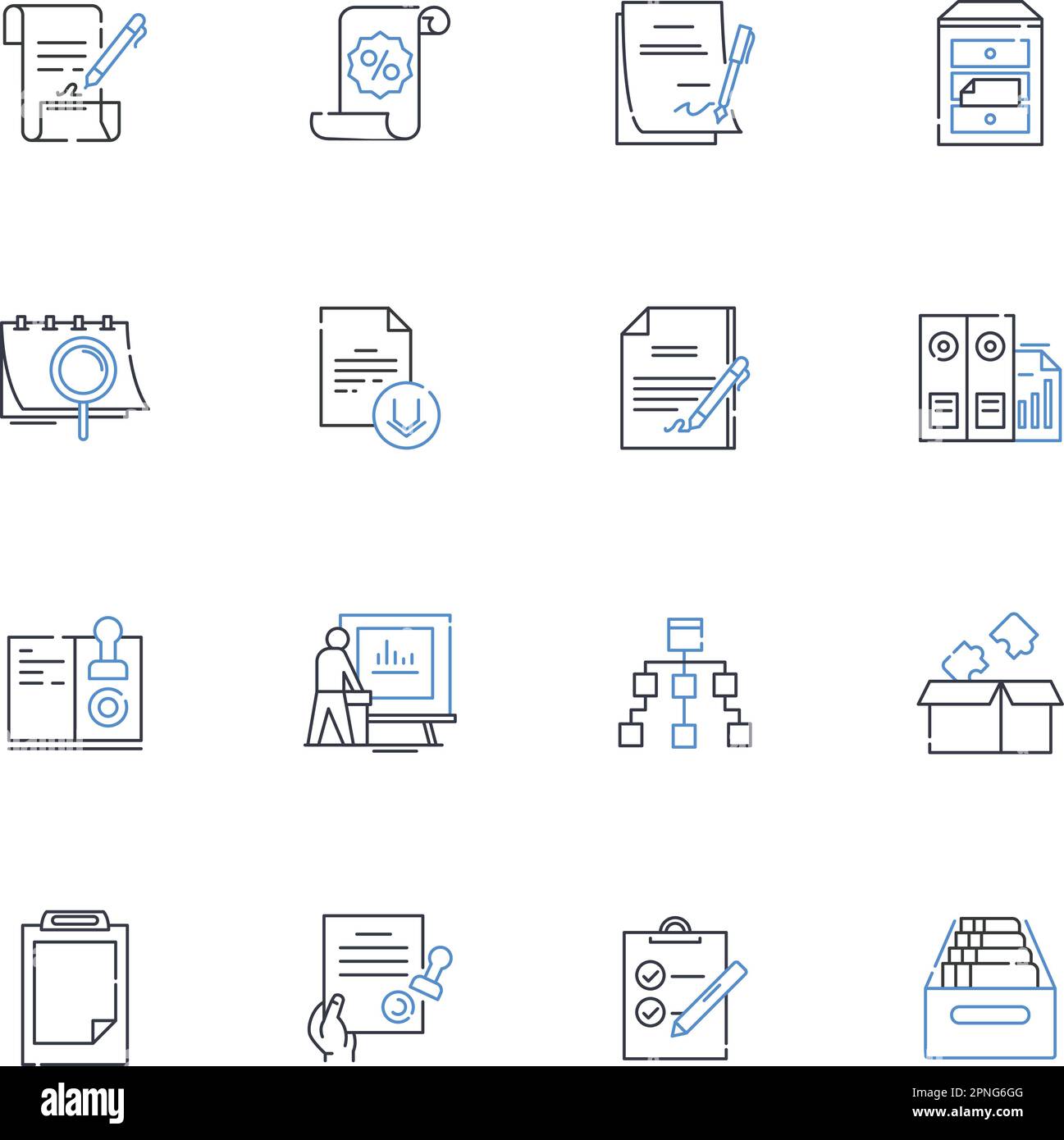 Native advertising line icons collection. Sponsorship, Marketing ...