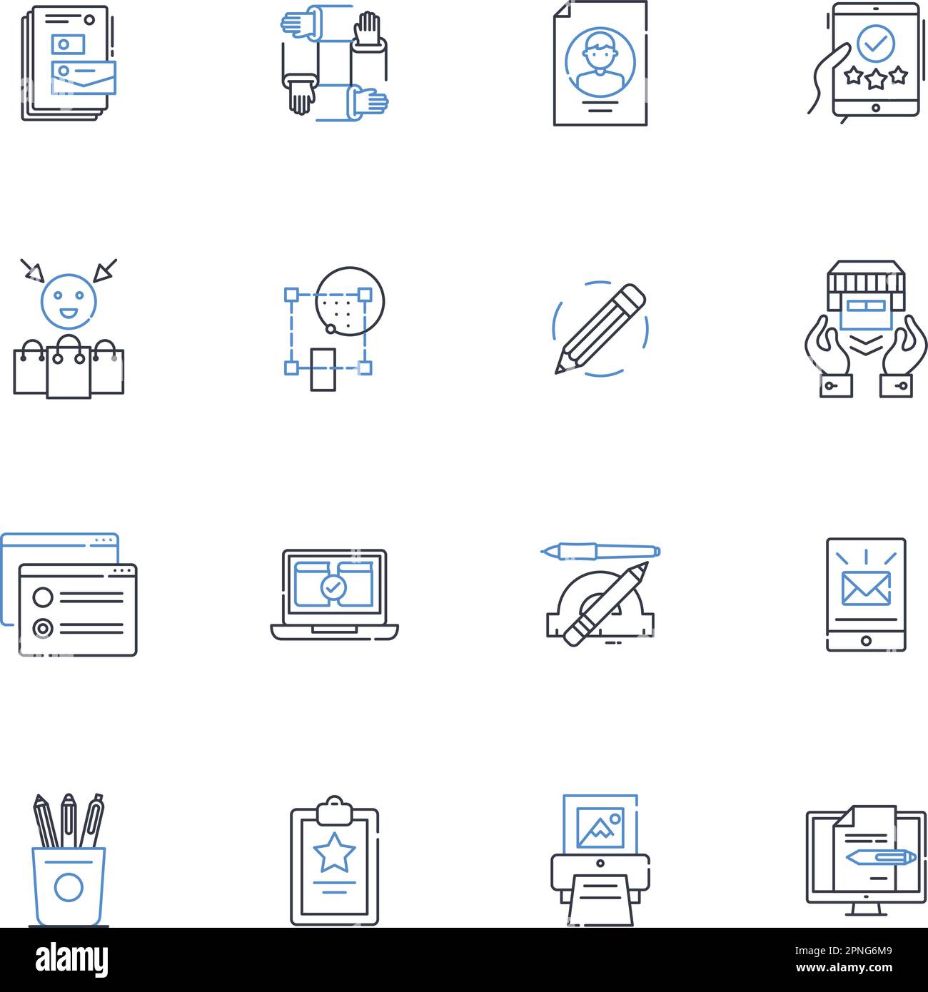 Packaging Design Line Icons Collection Sustainability Innovation Efficiency Creativity