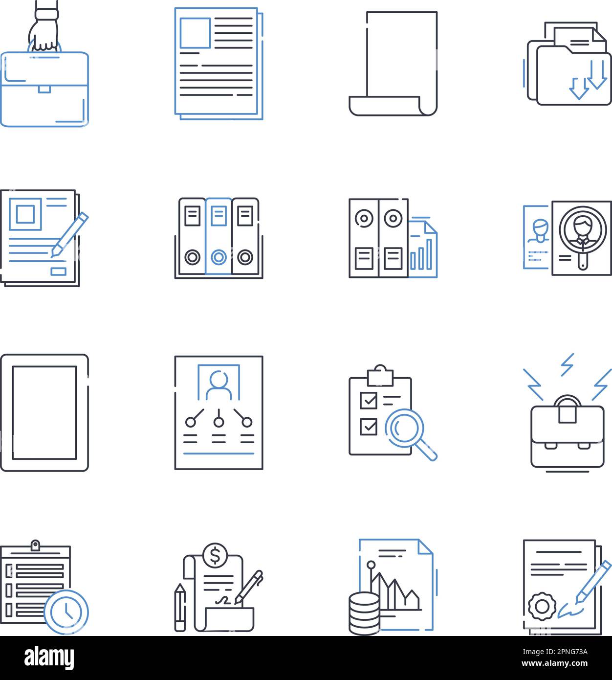 Data Management Line Icons Collection Integration Cleansing