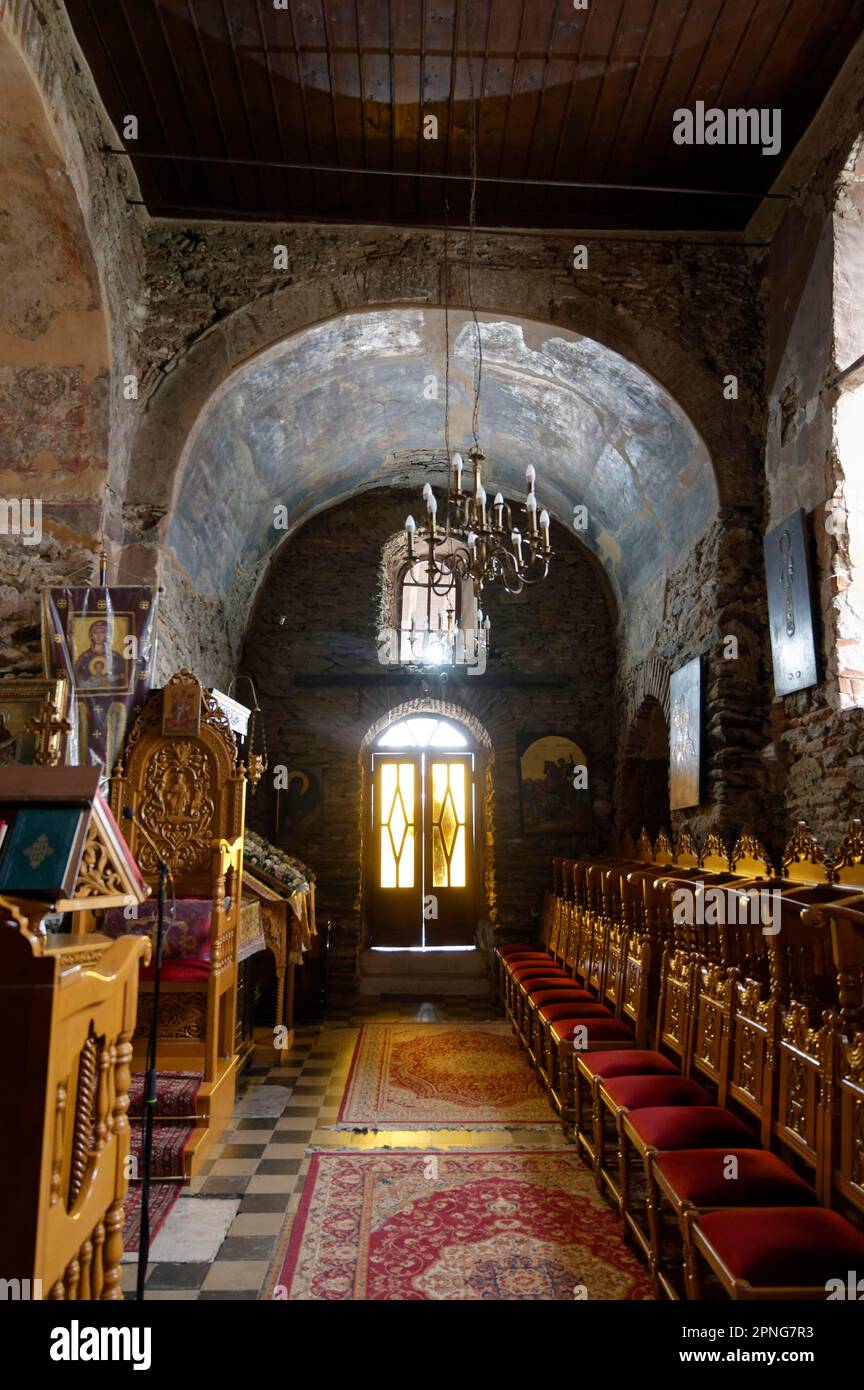Church of Osios David (ex Latomos Monastery), interior view, Agios Pavlos, Thessaloniki, Greece ...