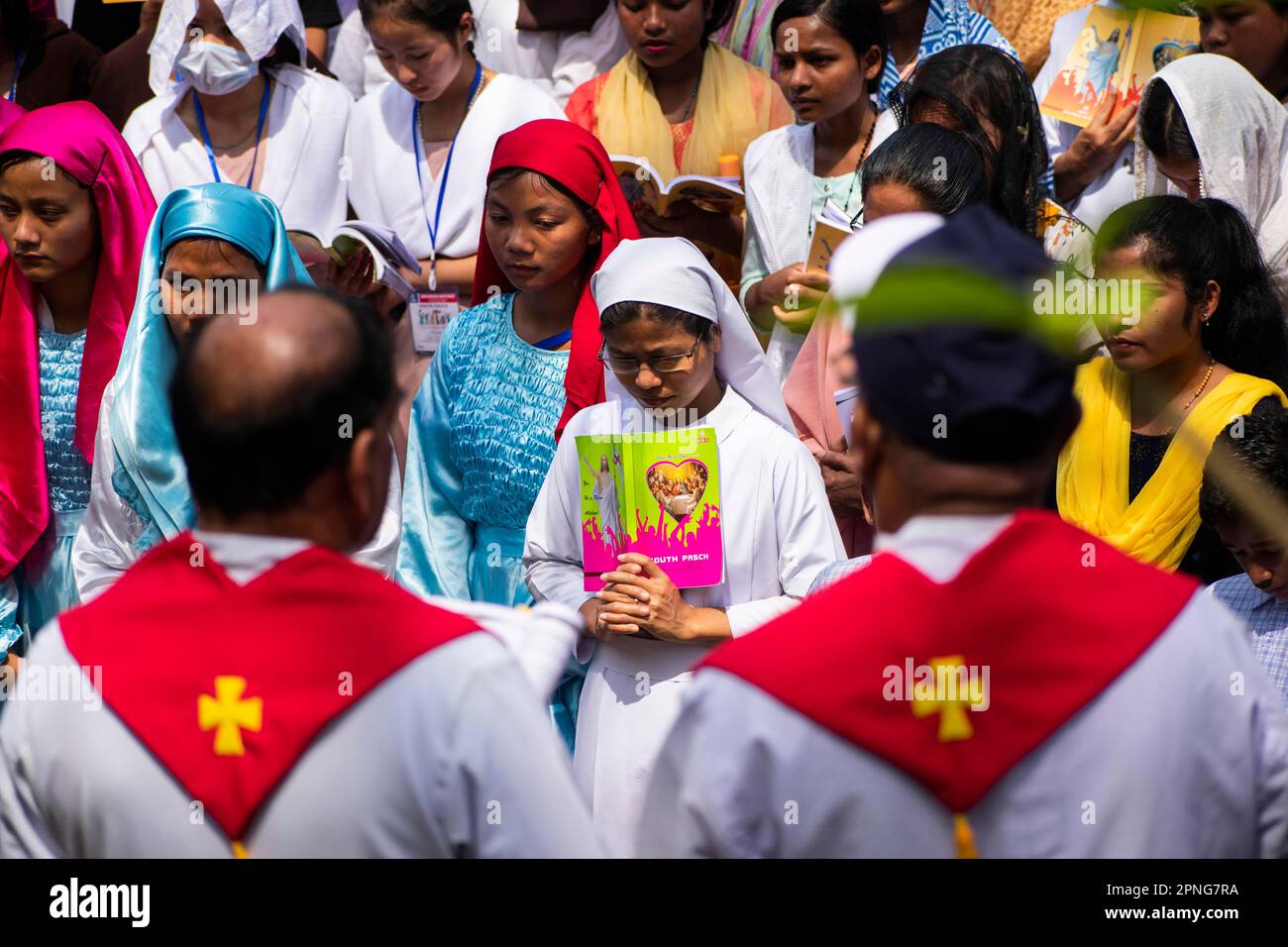 Christian devotees during the annual Good Friday procession to re-enact ...