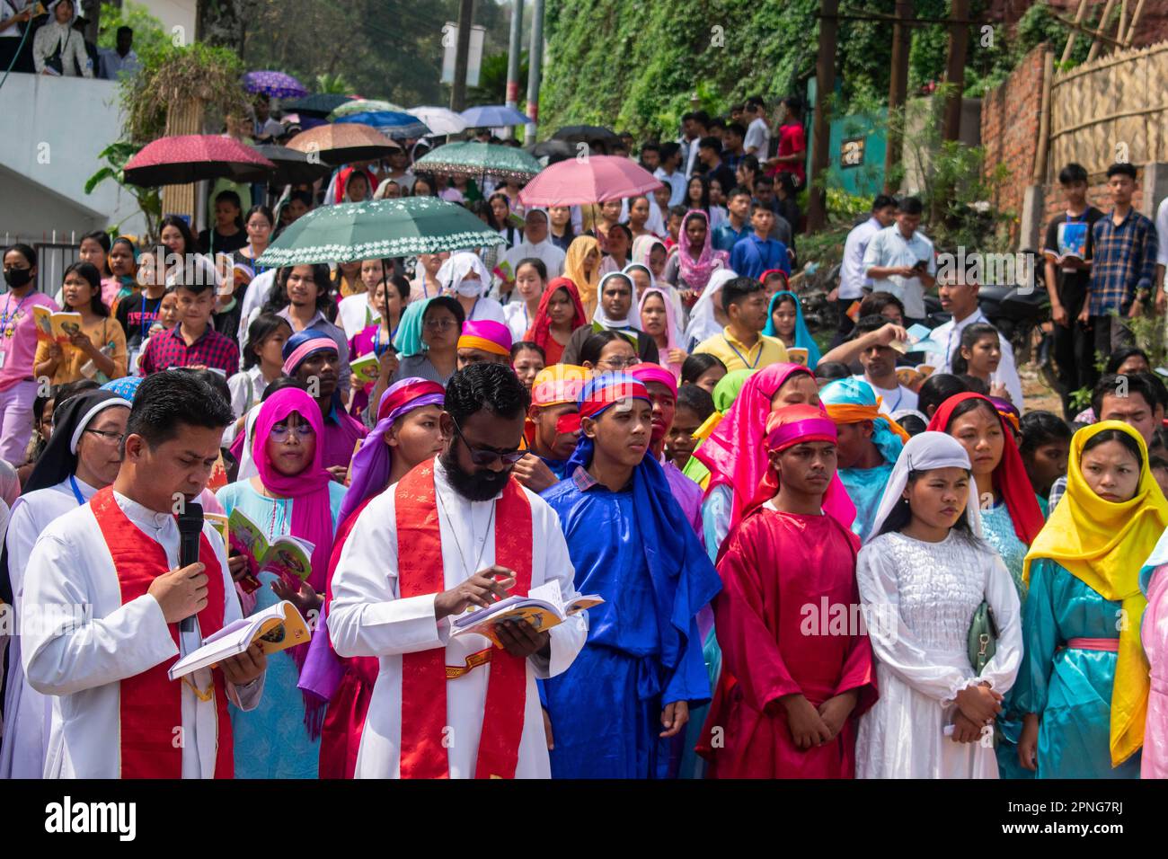 GUWAHATI, INDIA, APRIL 7: Christian devotees take part in a Good Friday ...